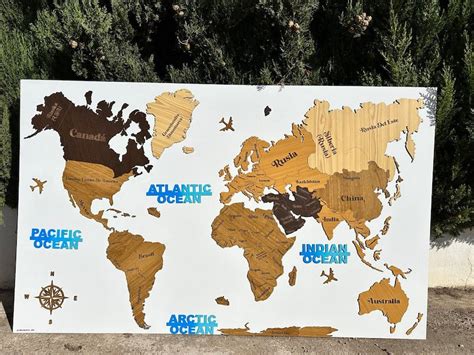 World Map Laser Cut Download Etsy
