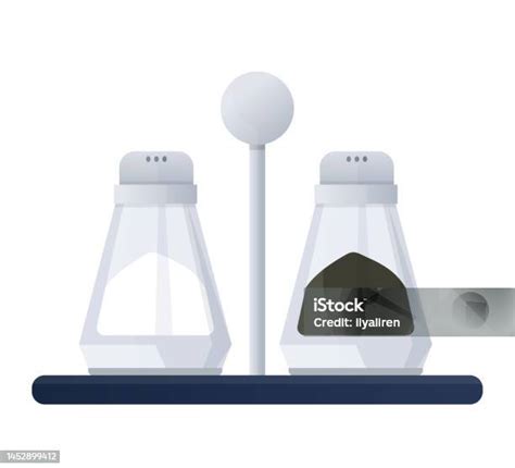 소금과 후추 셰이커 현대적인 평면 디자인 스타일 단일 절연 이미지 개념에 대한 스톡 벡터 아트 및 기타 이미지 개념 건강한 식생활 검은색 Istock