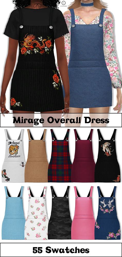 Mirage Overall Dress By Lumysims From Patreon Kemono