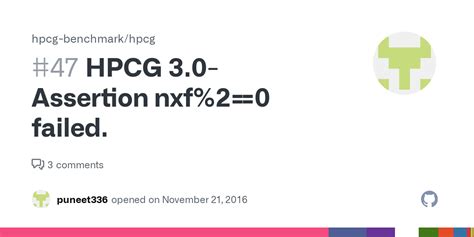 Hpcg Assertion Nxf Failed Issue Hpcg Benchmark Hpcg