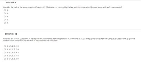 Solved Question Consider The Following Operations On A Chegg