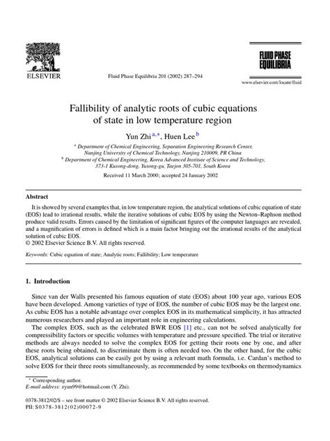Fallibility Of Analytic Roots Of Cubic Equations Pdf Equations