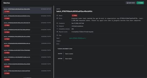 no batches in progress but get enqueued token limit reached bugs