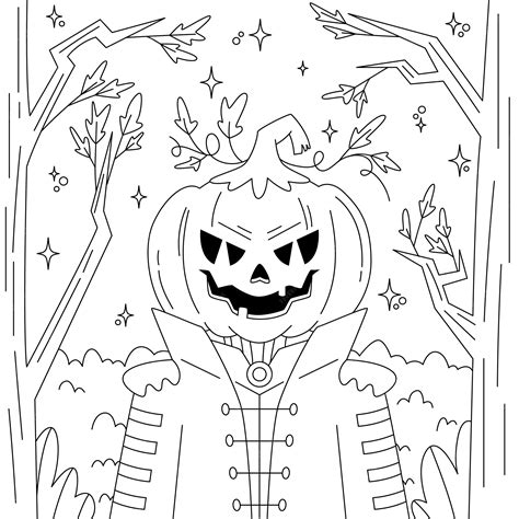 Scary Halloween Coloring Pages Free Printable