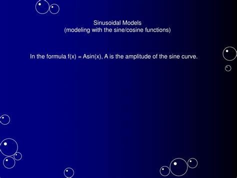 PPT Sinusoidal Models Modeling With The Sine Cosine Functions PowerPoint Presentation ID