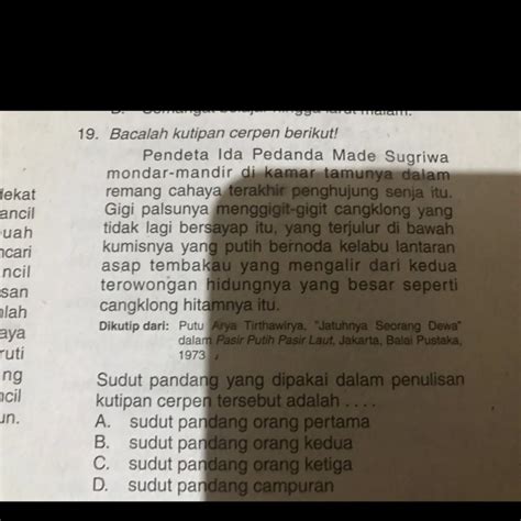 Sudut Pandang Orang Pertama Edukasinewss