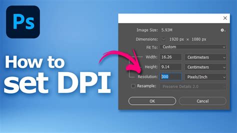 How To Set Dpi In Photoshop From 72 Dpi To 300 Dpi Without Resizing