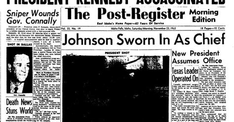 Looking Back President Kennedy Was Assassinated 60 Years Ago Local