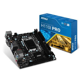 MSI Intel H110I PRO Mini ITX Motherboard LN73063 911 7995 019 SCAN UK