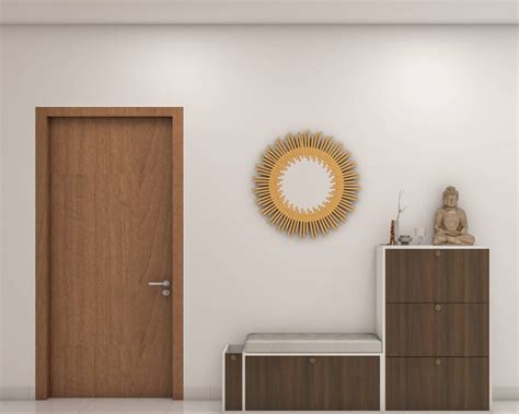 Low Maintenance Compact Foyer For Rental Livspace