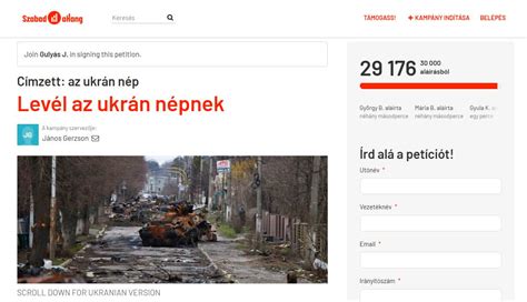 В Угорщині понад 30 тисяч людей підписали лист підтримки України — Орбан звинуватив їх у