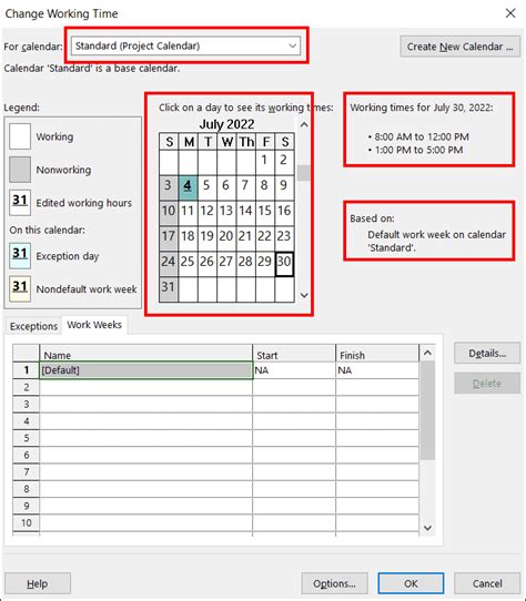 make saturday a working day in microsoft project