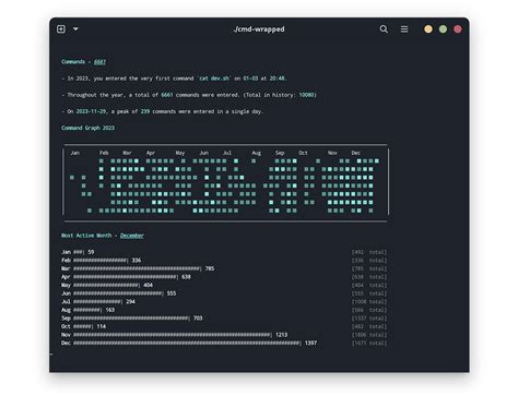 cmdwrapped a rust based command line history analyzer tool by