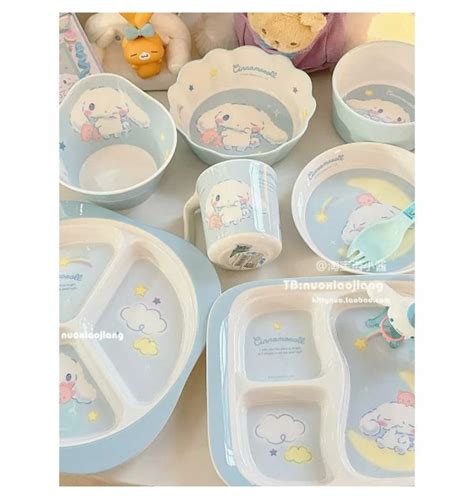 산리오 시나모롤 그릇 접시 9종 식기 세트 어린이 플레이트 티몬