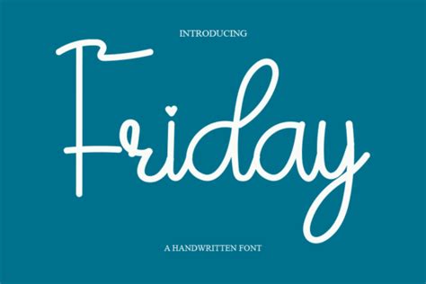 Friday Font Download Friendly Handwritten Typeface Font Canyon