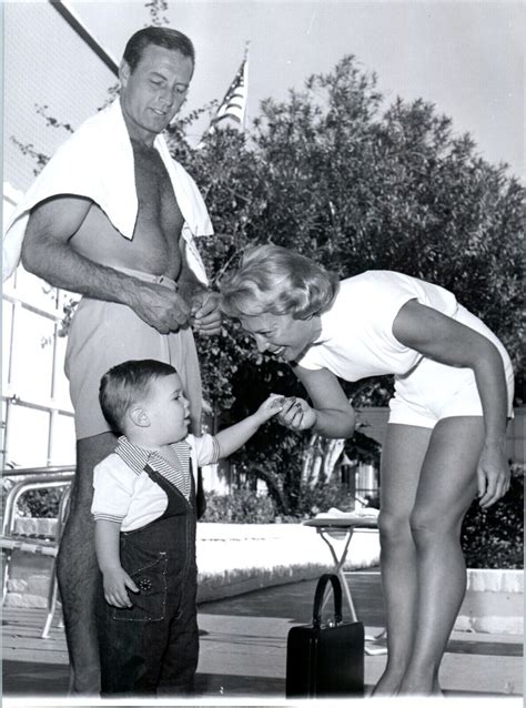 George Montgomery And Dinah Shore And Son Movie Actors 1950s Orig Press