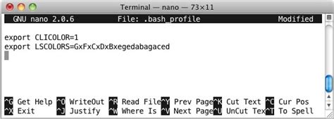 Add Color To The Terminal In Mac OS X