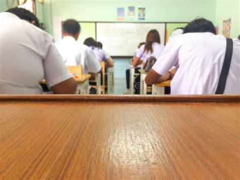 Blur Classroom Education Background Empty School Class Lecture Room