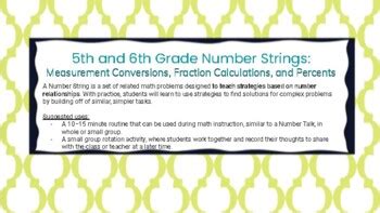 Mental Math Number Strings Month Of Number Talks By Mrshannamath