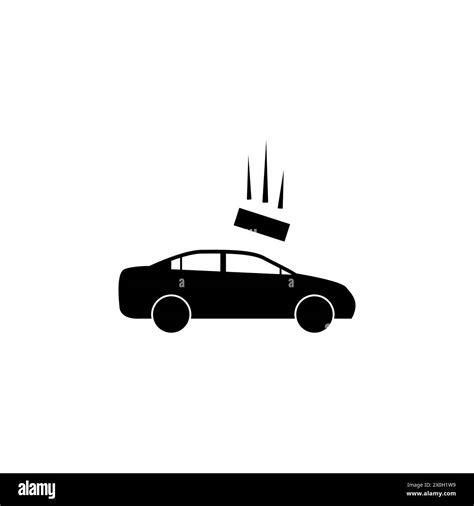 Car Accident Flat Vector Icon Simple Solid Symbol Isolated On White