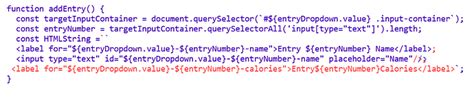 Learn Form Validation By Building A Calorie Counter Step 49