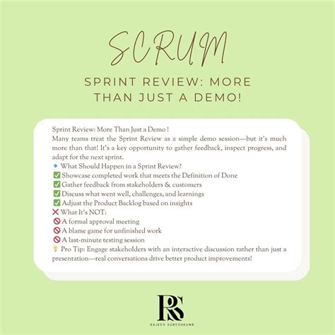 Scrum Agile Sprintreview Scrummaster Continuousimprovement Rajeev S