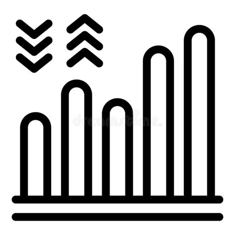 Simple Black And White Vector Icon Representing A Bar Graph With