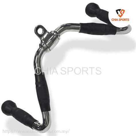 Ft08 Revolving Multi Exercise Bar 50cm Seated Row Handle Cable Pulley Attachment Triceps Bars