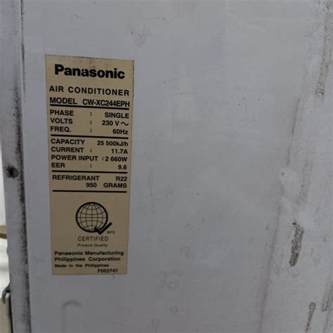 Panasonic Window Type Aircon Non Inverter 25hp Tv And Home Appliances Air Conditioning And
