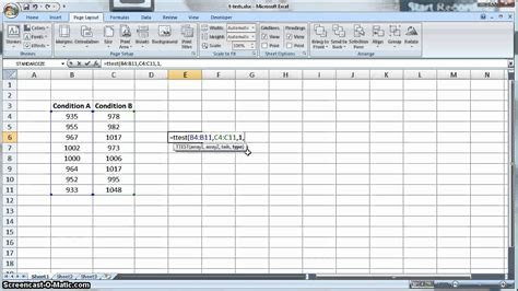 How To Use T Test In Excel
