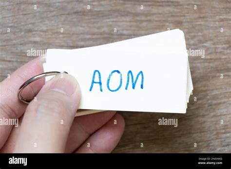 Carte Flash Main Avec Criture Manuscrite Dans Le Mot Aom