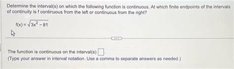 Solved Determine The Intervals On Which The Following