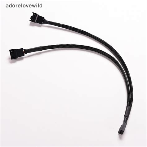 Alw 4pin Pwm To Dual Pwm Computer Case Fan Power Sleeved Y Splitter