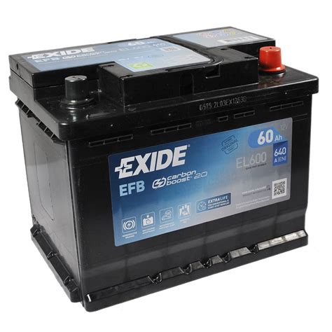 Автомобільний акумулятор EXIDE Start-Stop EFB 60Аh 640A R+ EL600 ...