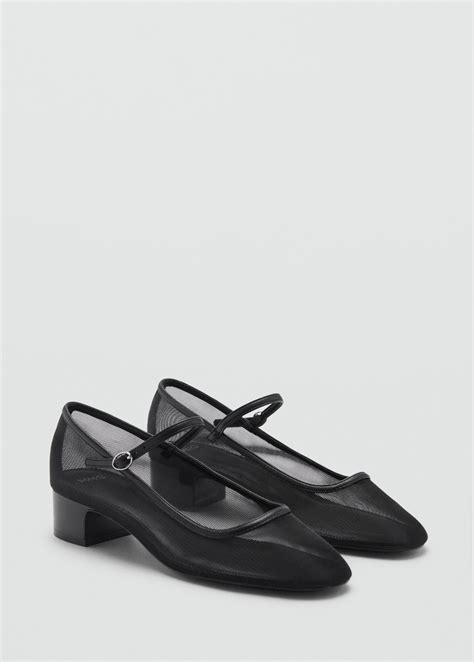 Zapato Mesh Tira Hebilla Mujer Mango España Península Y Baleares