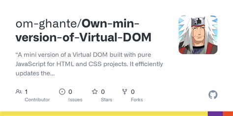 Github Om Ghanteown Min Version Of Virtual Dom “a Mini Version Of A