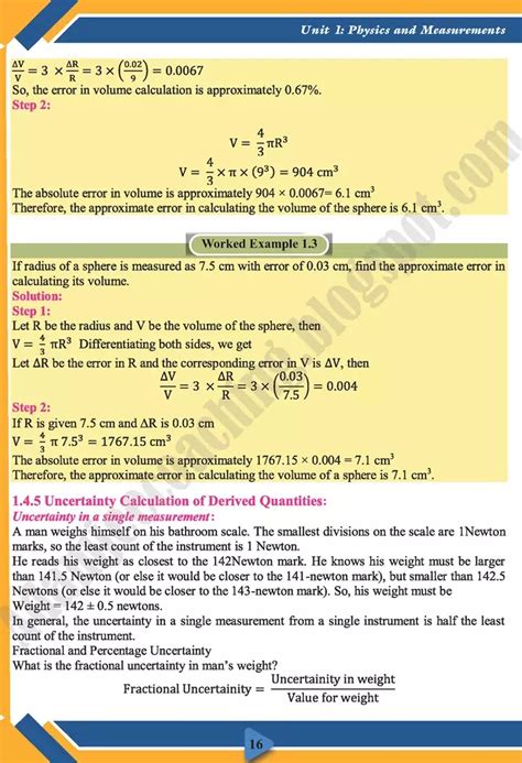 Adamjee Coaching Measurements Physics Class 11th Text Book
