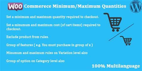 WooCommerce Min Max Quantities Cromur