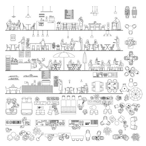 Árboles Y Plantas Cad Bloques Detallados Para Planos Arquitectónicos
