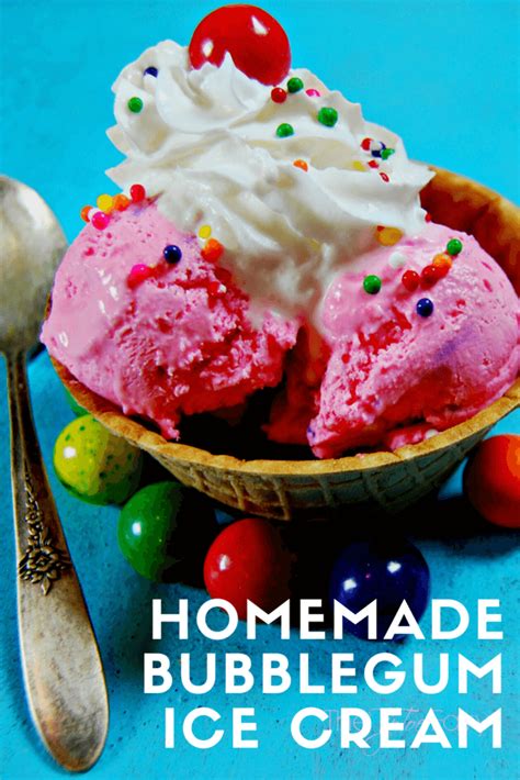 Homemade Bubblegum Ice Cream The Tiptoe Fairy