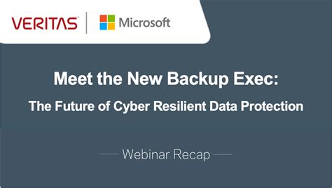 recap of our backup exec webinar on cyber resiliency with microsoft