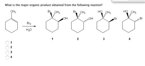 Solved What is the major organic product obtained from the | Chegg.com