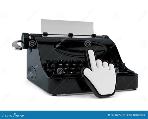 Typewriter With Web Cursor Stock Illustration Illustration Of Writer 164882774