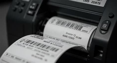 Printing Shipping Label For Courier Service With Barcode And Address