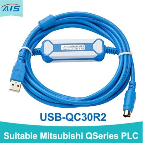 Usb Qc30r2 Programming Cable For Mitsubishi Q Series Plc Melsec Usb Rs232 Data Download Line