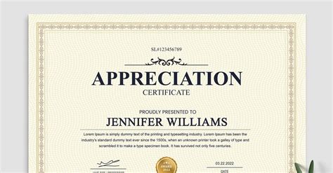Certificates Of Appreciation Layout 376608 Templatemonster
