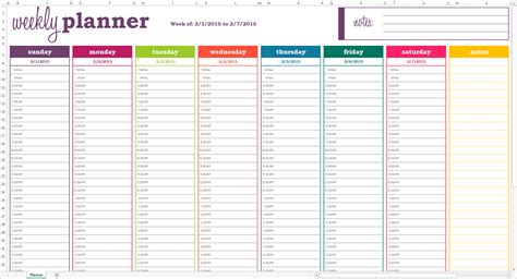 Basic Excel Spreadsheet Template Pertaining To Basic Weekly Planner Excel Template Savvy