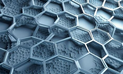 Premium Photo Abstract Blue Hexagonal Abstract Gray Texture