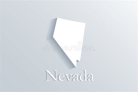 Nevada Map White Vector Image Stock Vector Illustration Of Icon