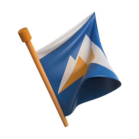 Serene Contemporary Mountain Zephyr Zone Flag Isolated Element